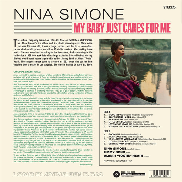 Nina Simone My Baby Just Cares For Me Vinile Picture Disc Limitato ...